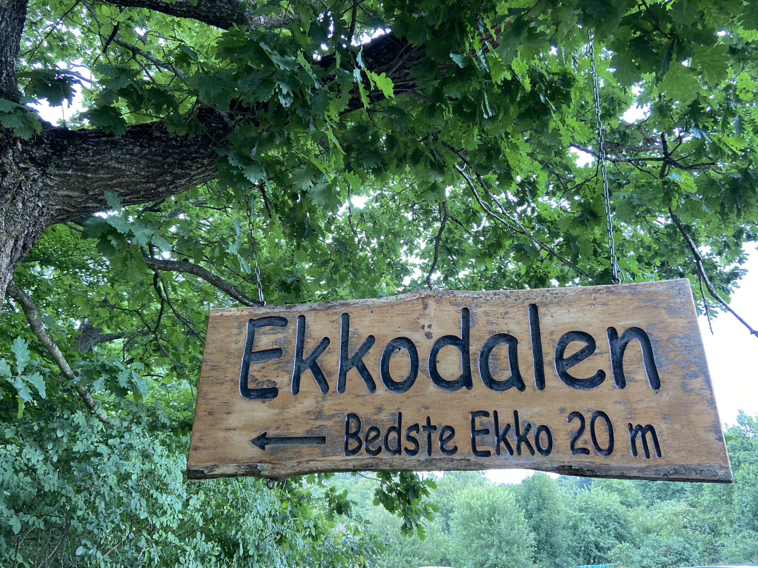 Ekkodalen - Rytterknægten - Ekkodalshuset - Kort over området